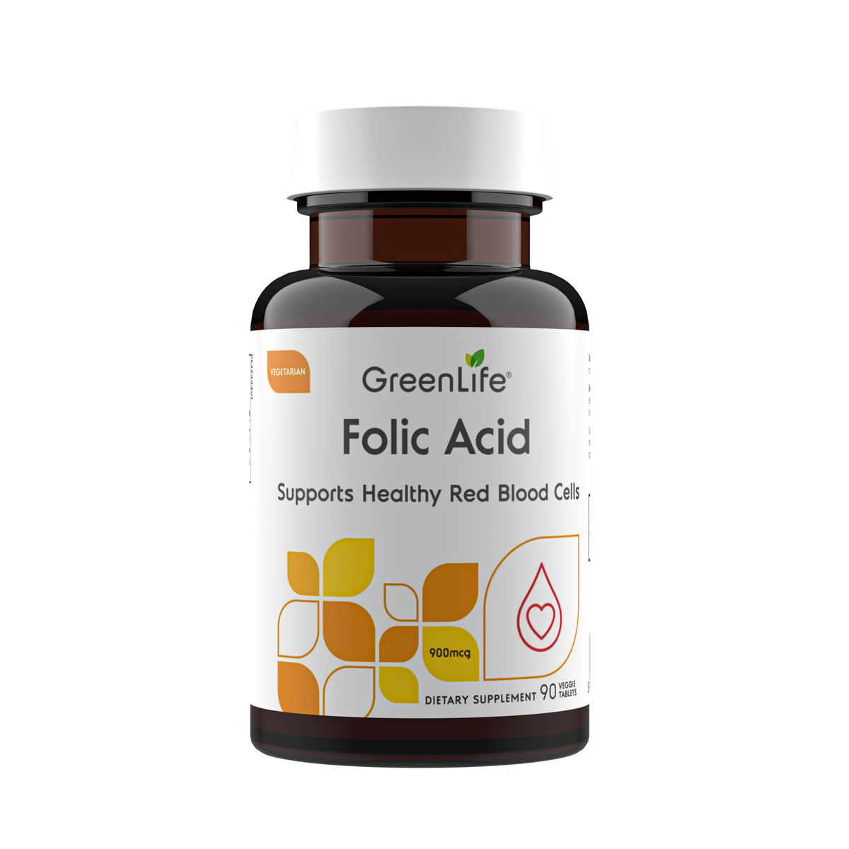 Folic Acid: Supports Healthy Red Blood Cells| 90 veggie tablets | Vege ...