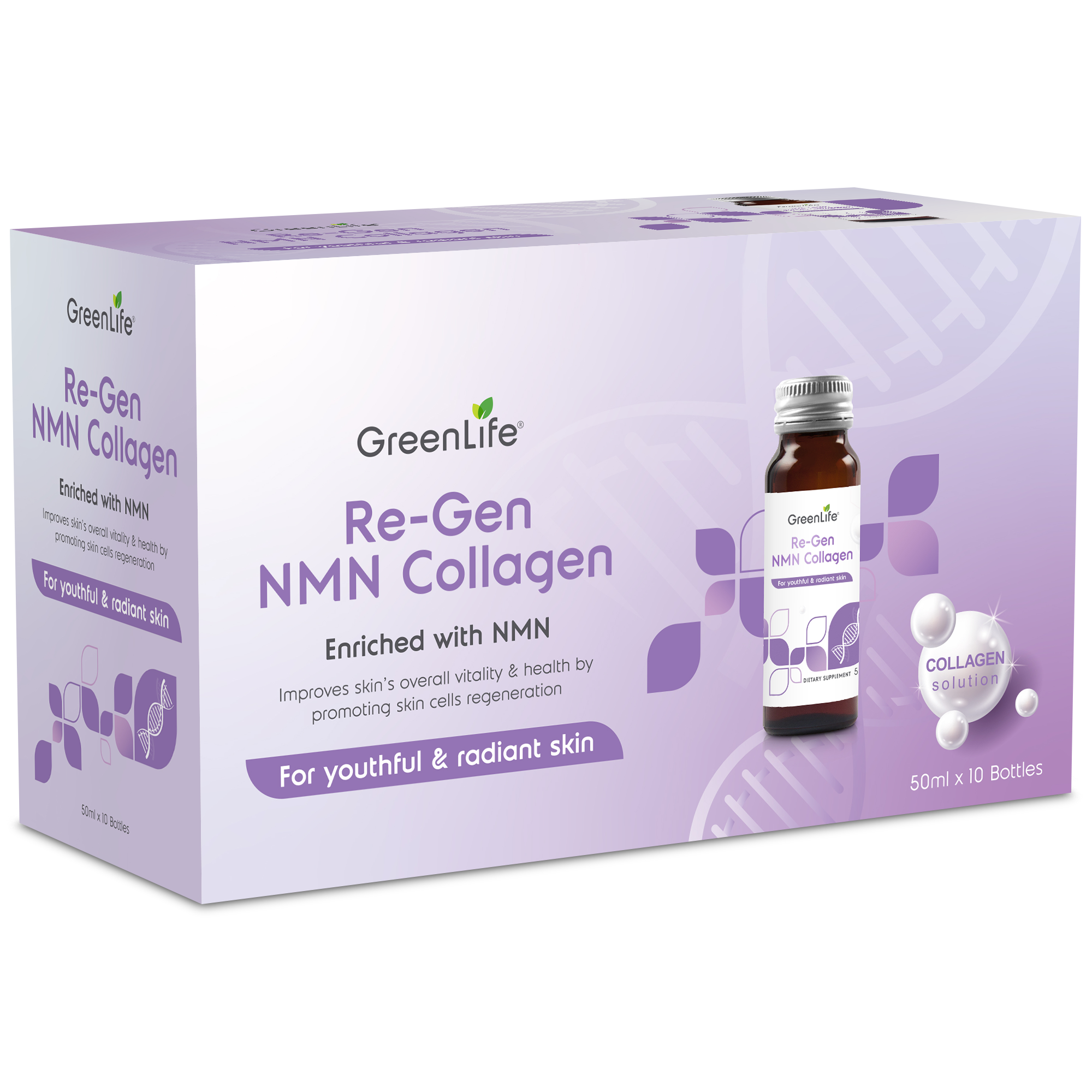 Re-Gen NMN Collagen (10 bottles per box): For youthful & radiant skin — GreenLife Singapore