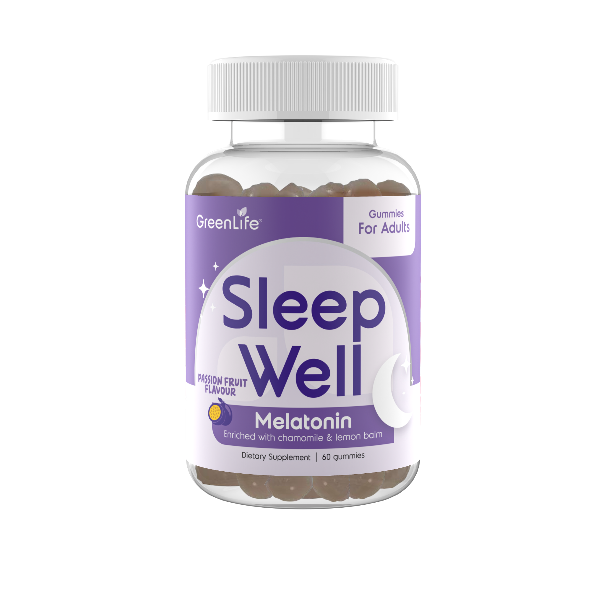 Sleep Well Melatonin Gummies (Enriched with chamomile & lemon balm) 60 ...